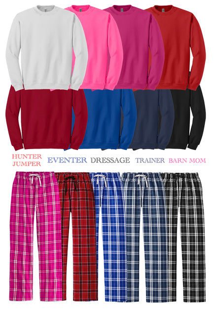 NEW! IAH Embroidered Discipline Set with Crewneck + Flannel Pants – It ...